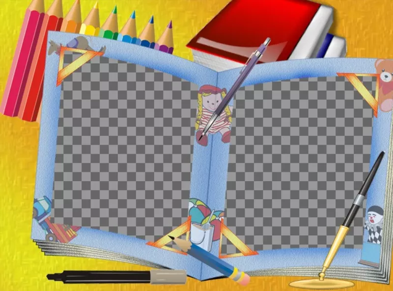 Crea effetto foto con l'aggiunta di una foto ad amare i libri - Fotoeffetti